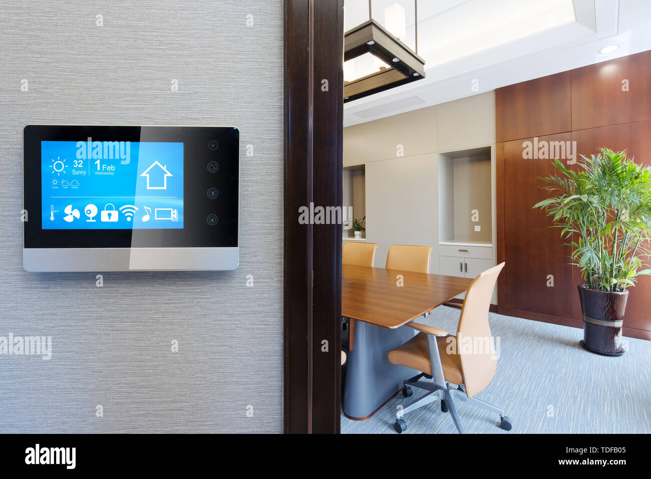 digitalscreen in smart home Stock Photo - Alamy