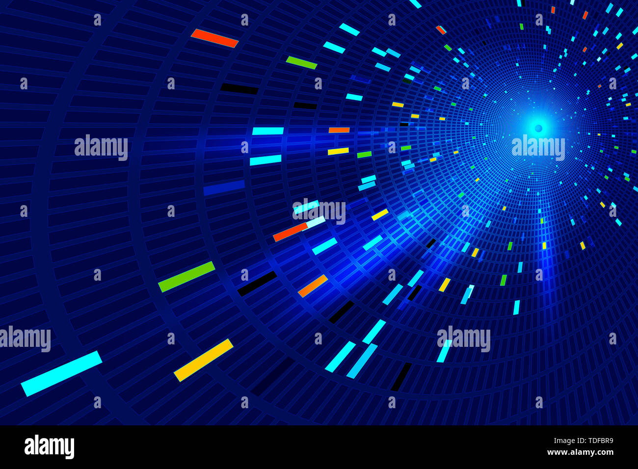 Color luminous trajectory perspective space abstract background Stock ...