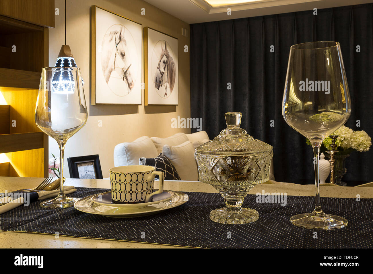 Interior design sample room contact V letter: Cheng730 Stock Photo - Alamy