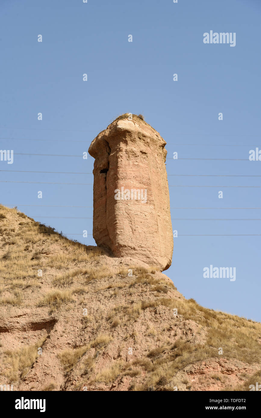 Danxia Landform of Loess Plateau Stock Photo - Alamy