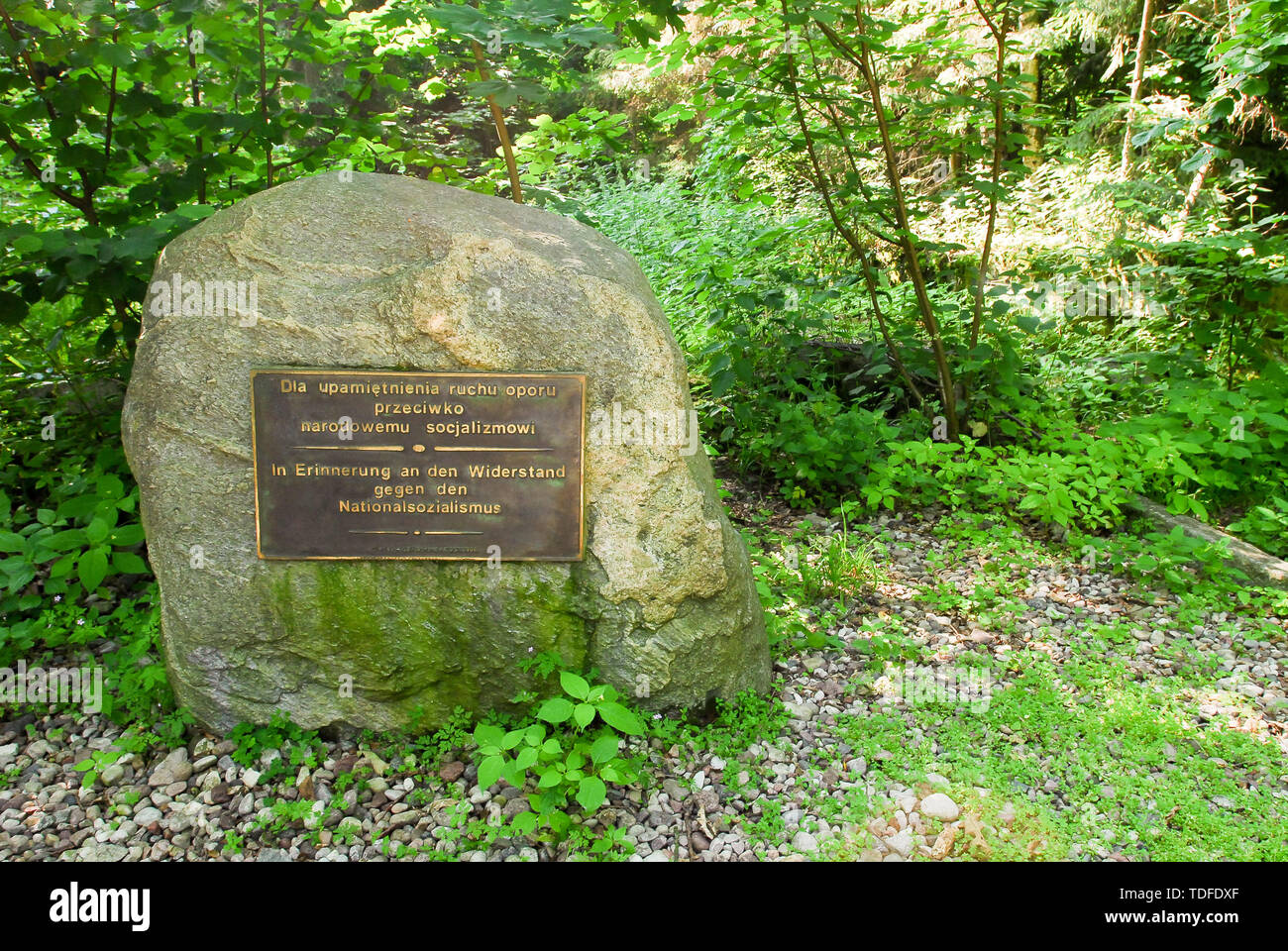 Memorial stone of 20 July plot on a site of briefing room, where Claus ...