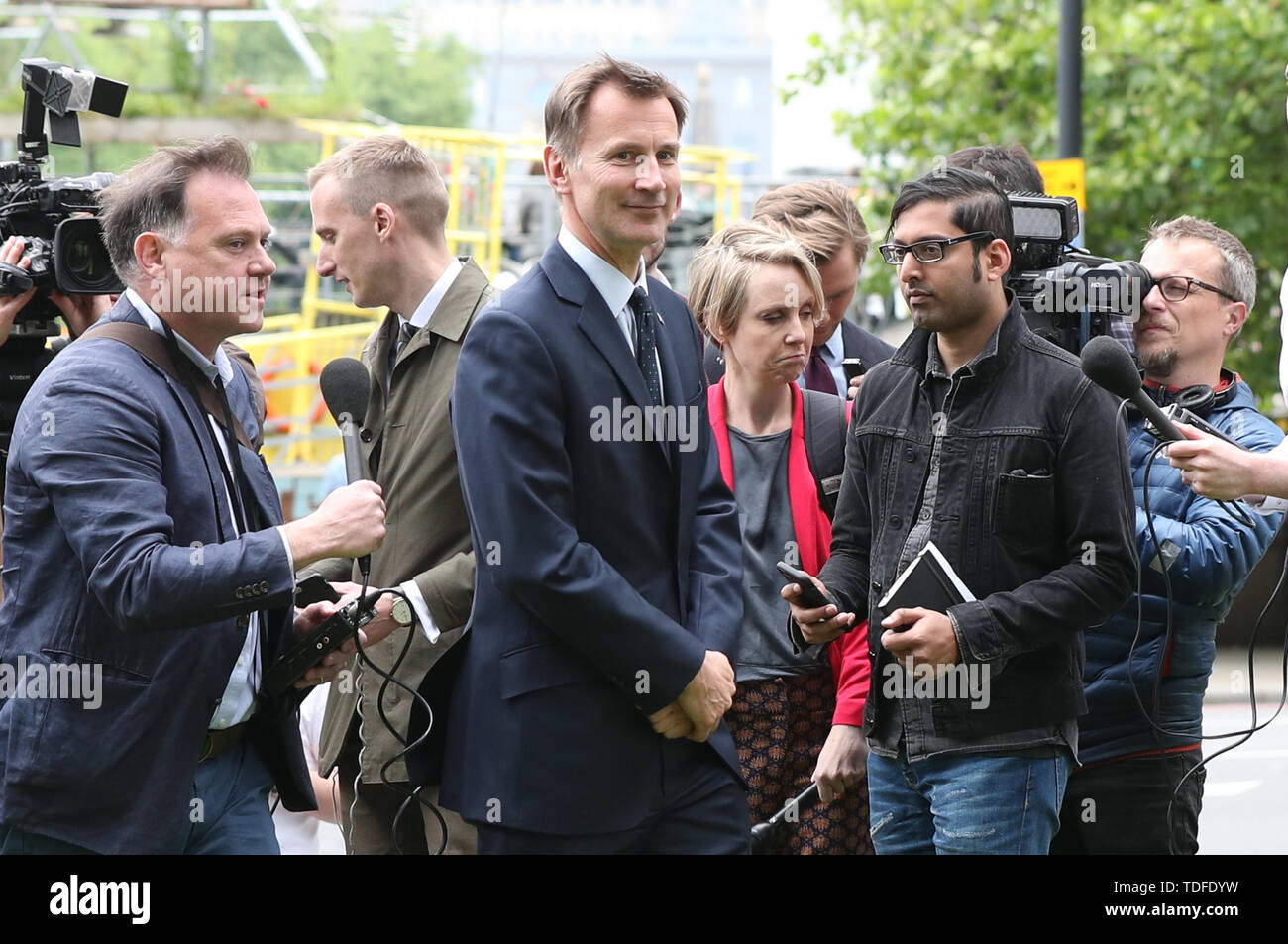Conservative party leadership contender Jeremy Hunt arriving for the ...