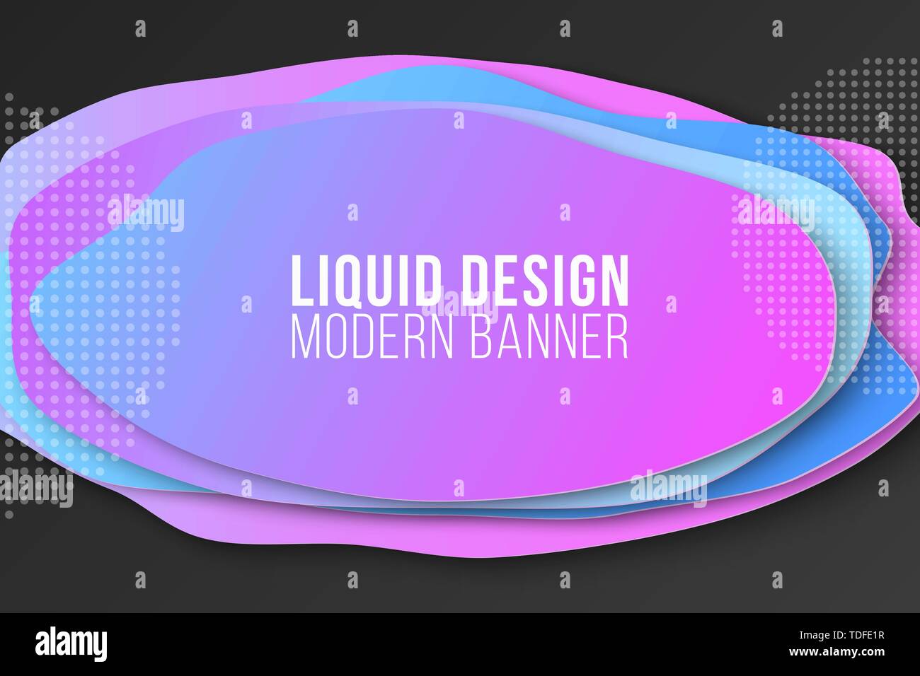 Liquid style banner. Fluid design. Colorful shapes. Abstract elements ...