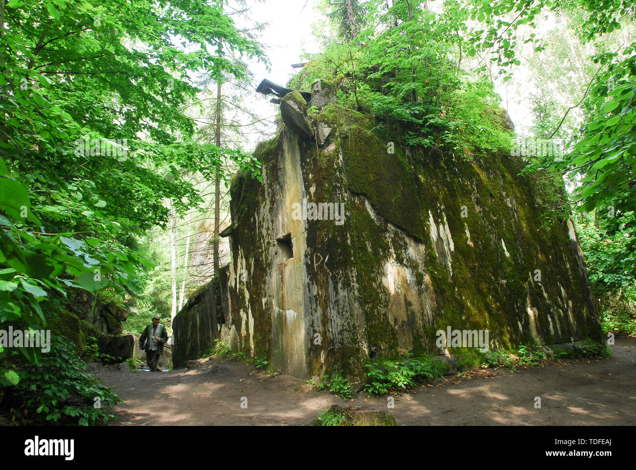 Adolf Hitler's bunker and air-raid shelter in Wolfsschanze (Wolf's Lair ...