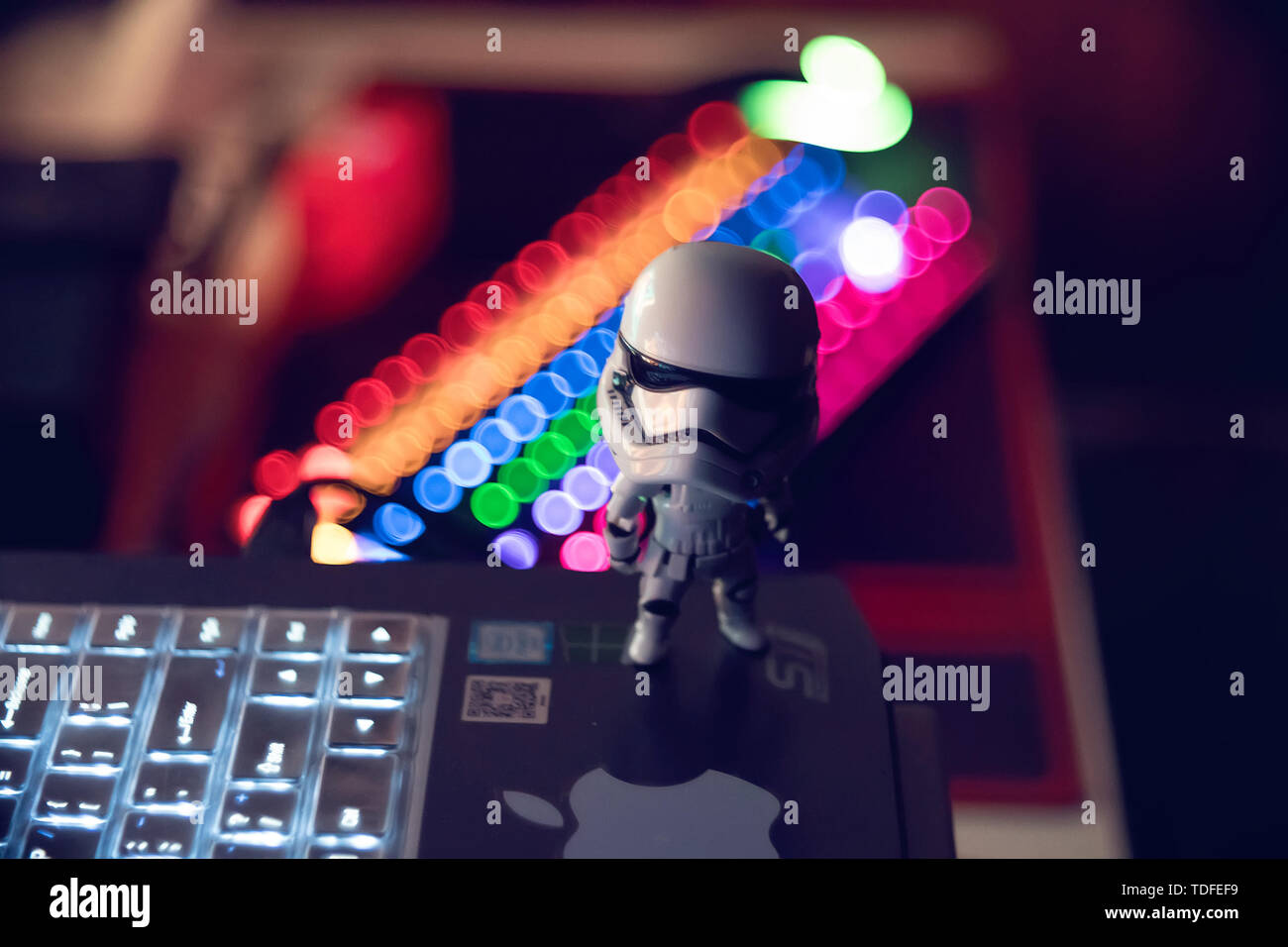 Backstage with Neon Sign Sign Business Text Illustration Shows Symbol ...