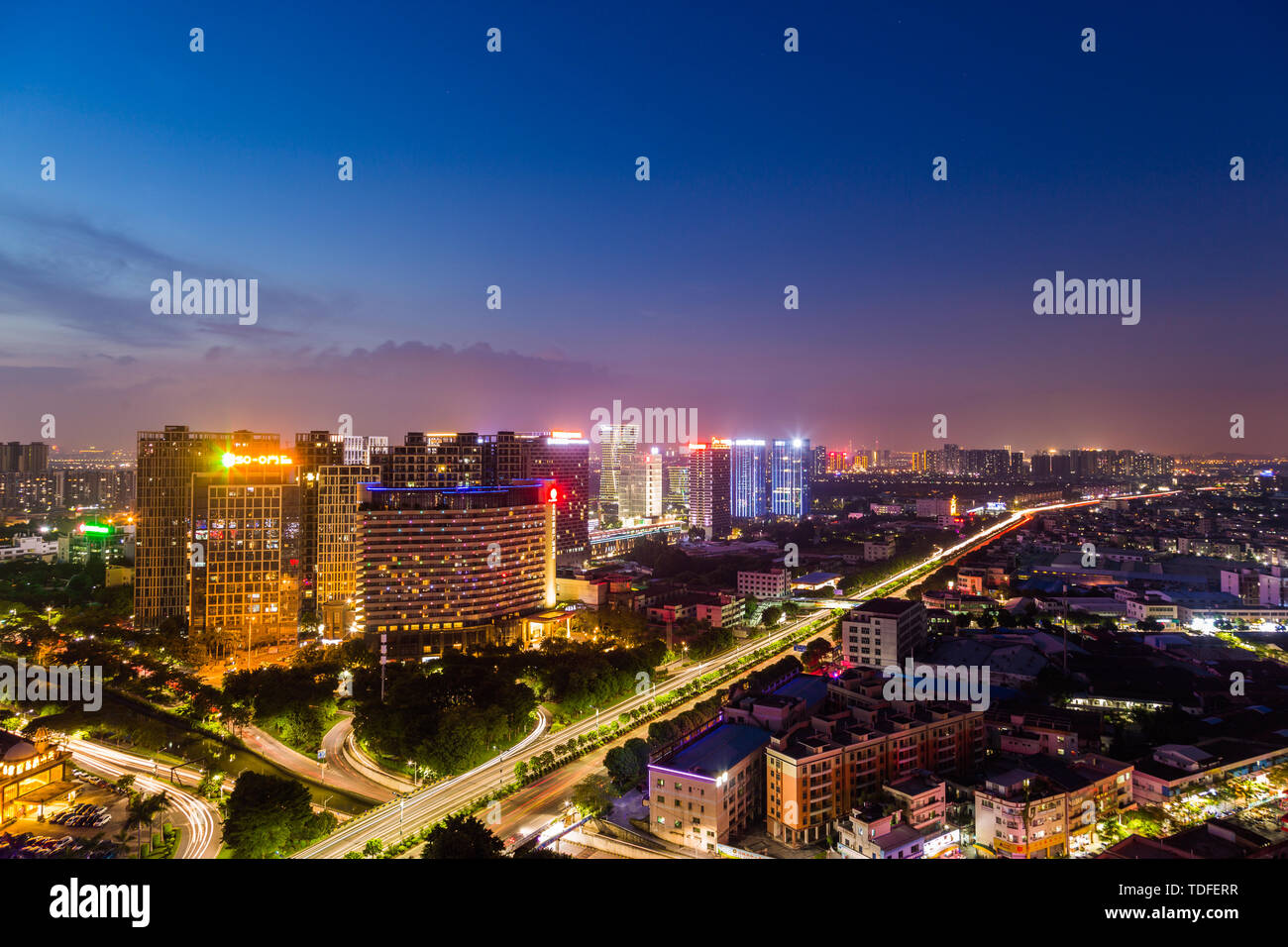 City Night Scene Stock Photo - Alamy
