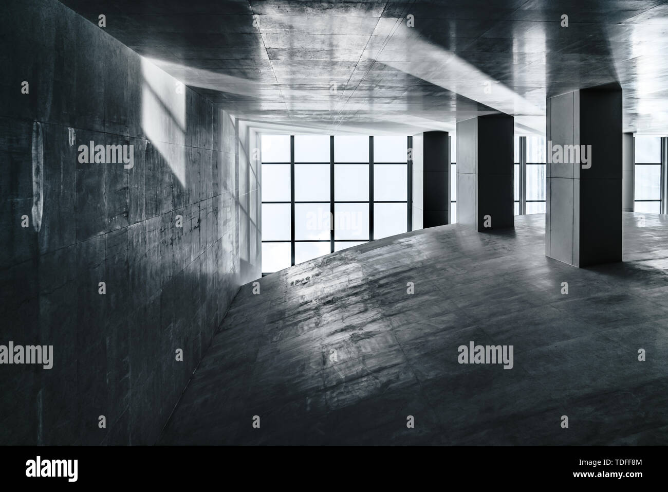 Light transmission ceiling, white modern architectural background Stock ...