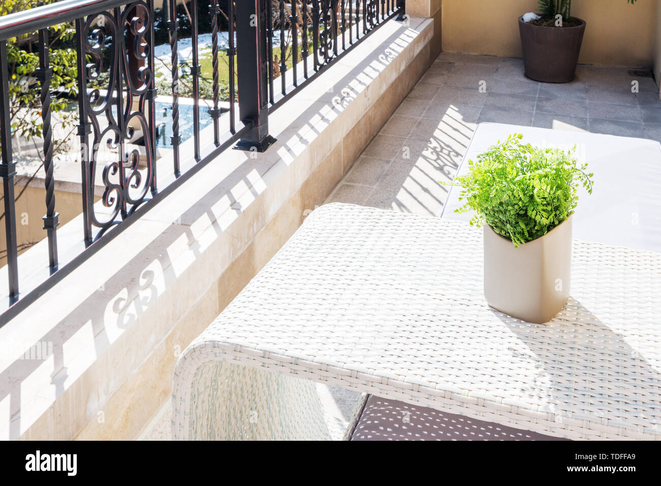 The interior of modern balcony Stock Photo - Alamy