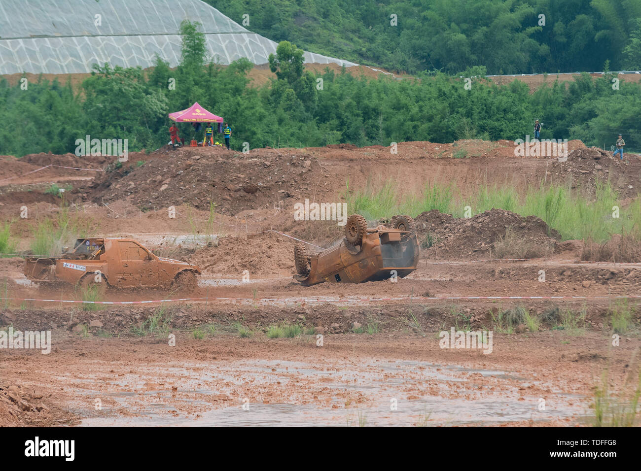 Off-road vehicle outdoor car off-road race sports accident Stock Photo ...