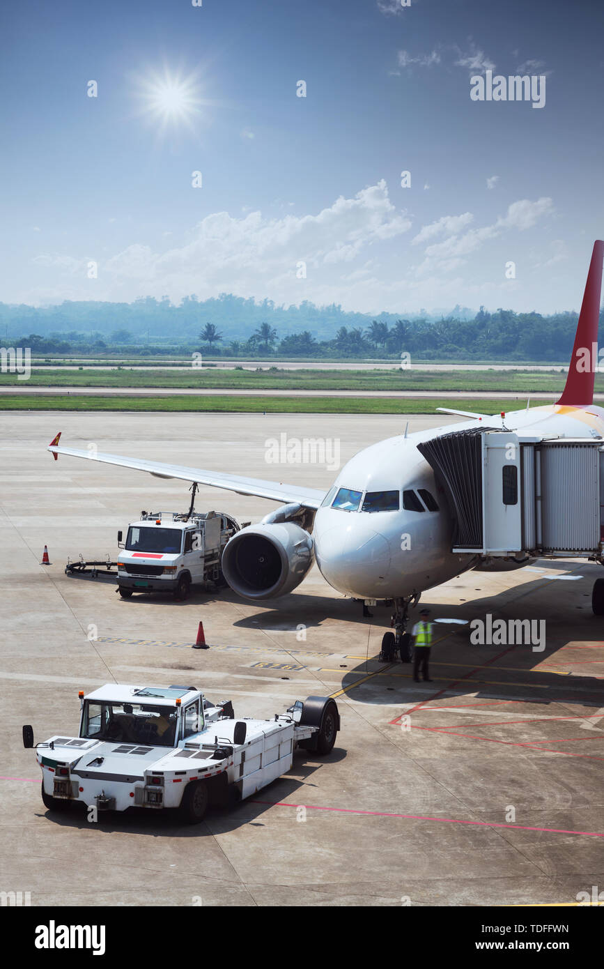 Stop in the airport Stock Photo - Alamy