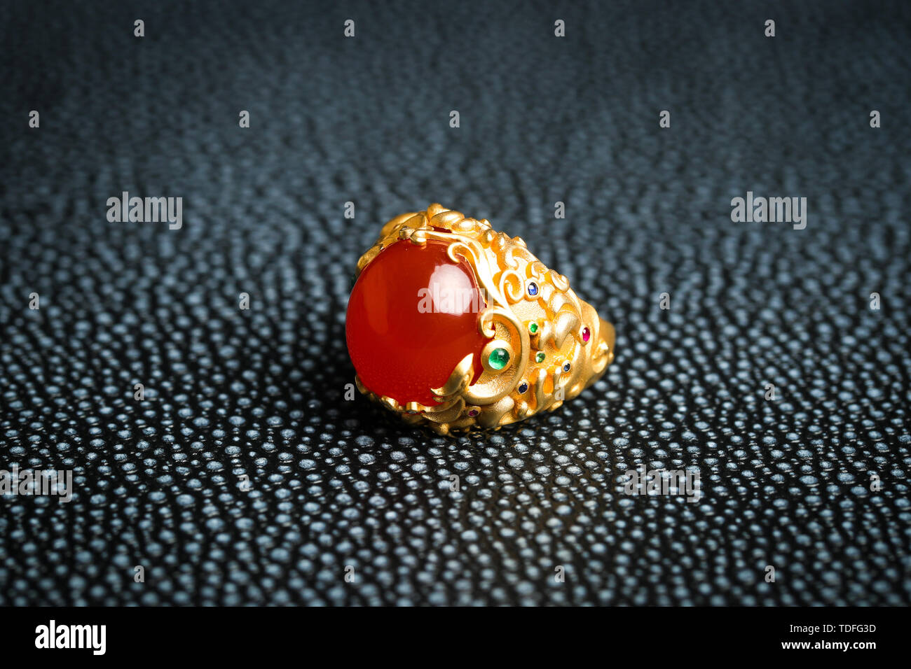 Southern red agate ring Stock Photo - Alamy