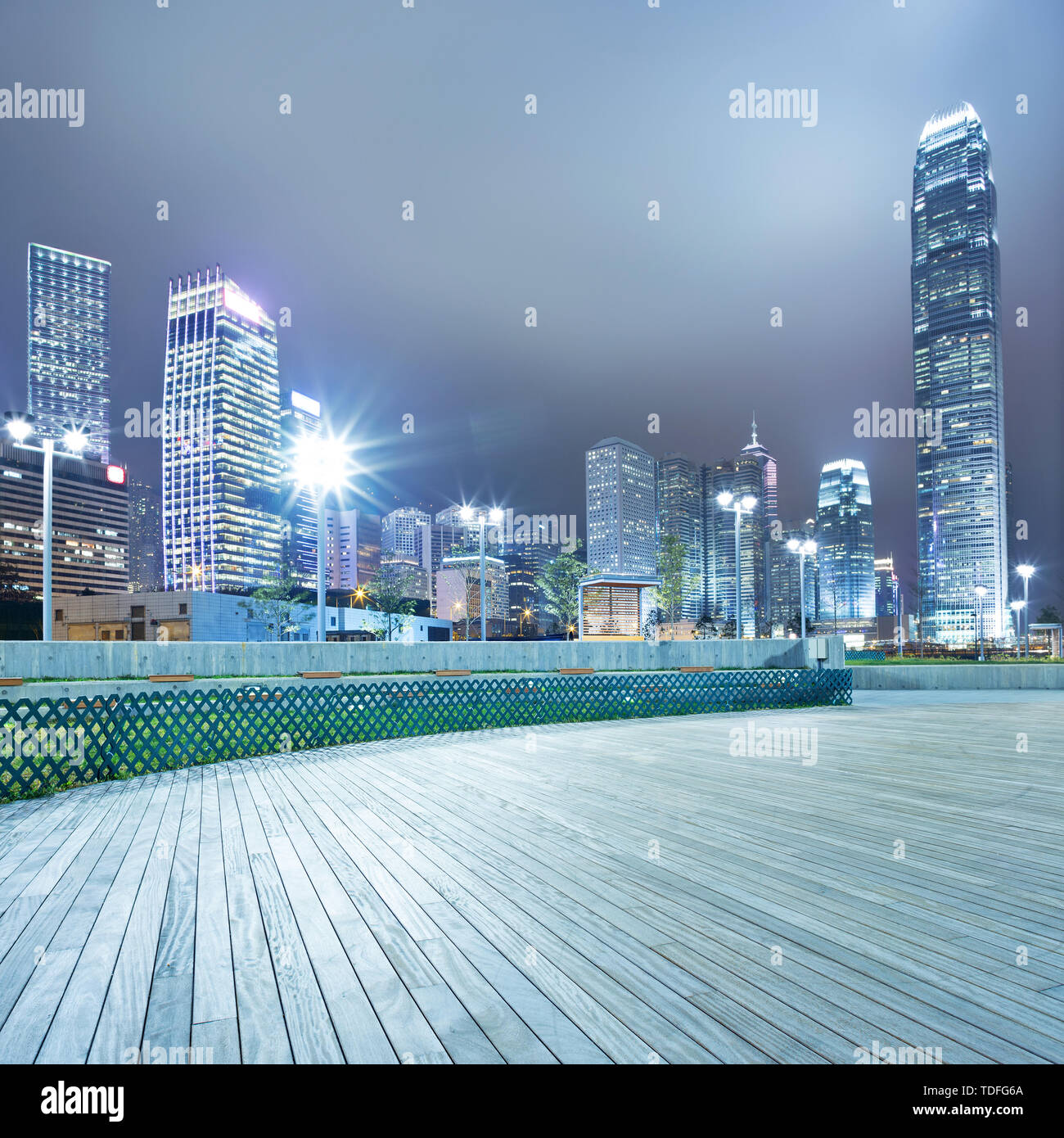 square with night modern building background Stock Photo - Alamy