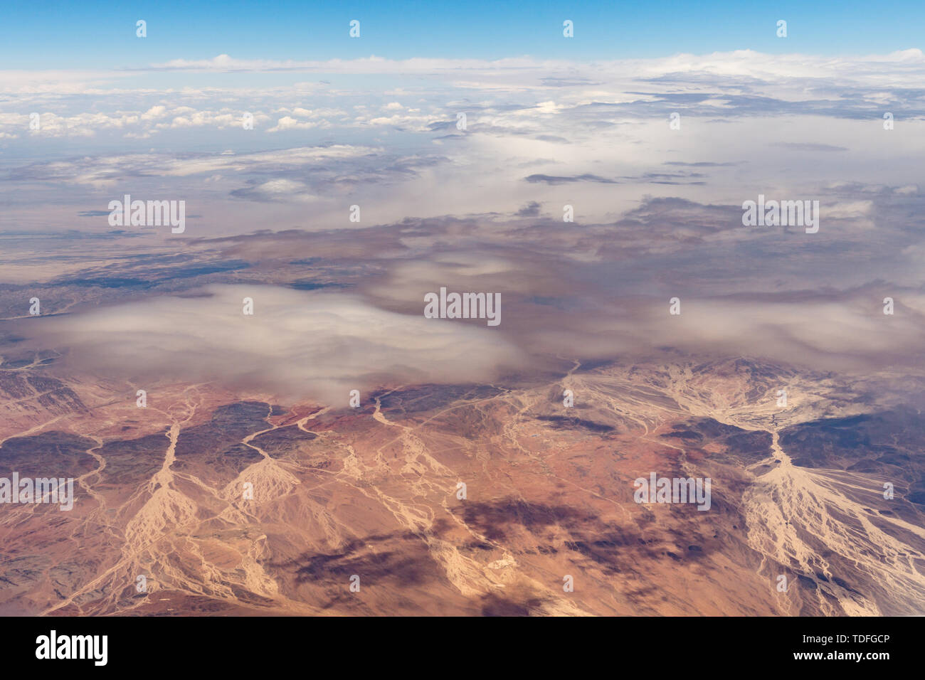 Aerial shooting plateau mountains, mountains, snow mountains Stock ...