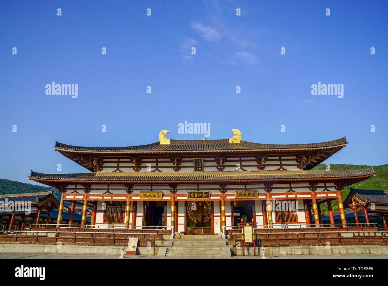 Sun light ancient trees and roofs hi-res stock photography and images ...