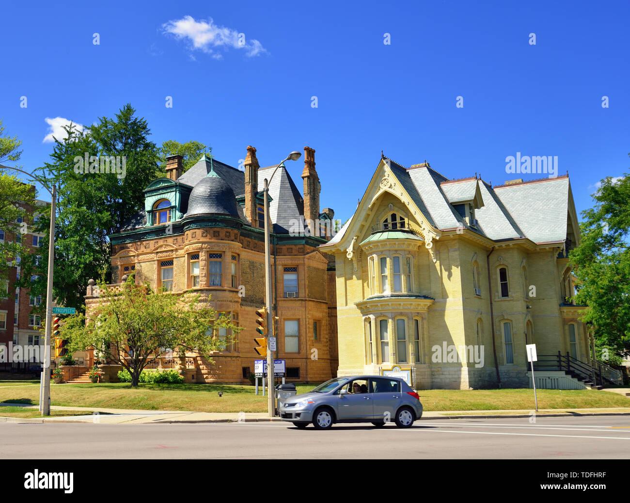 American small-town street building Stock Photo - Alamy