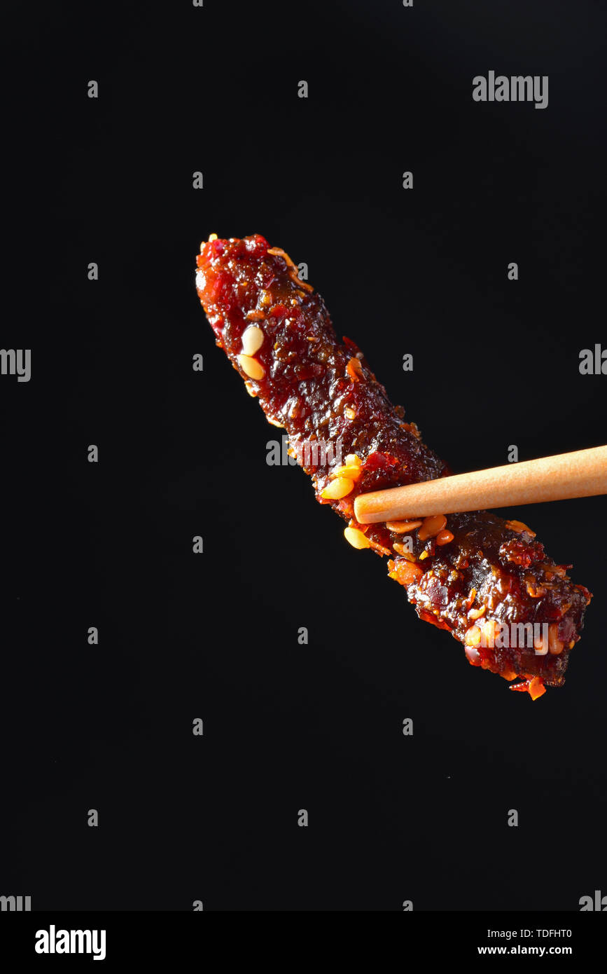 Spicy beef strips Stock Photo - Alamy