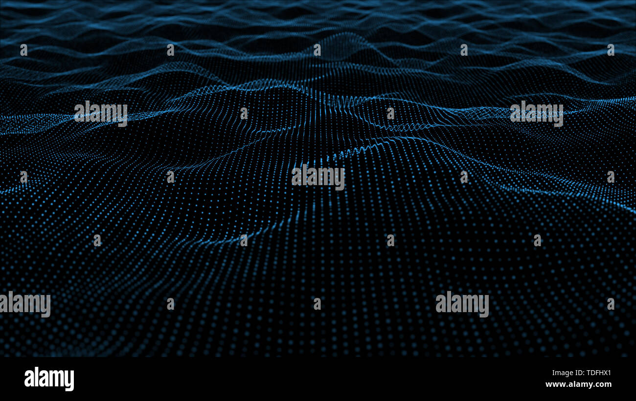 Technology sense three-dimensional wave effect Stock Photo - Alamy