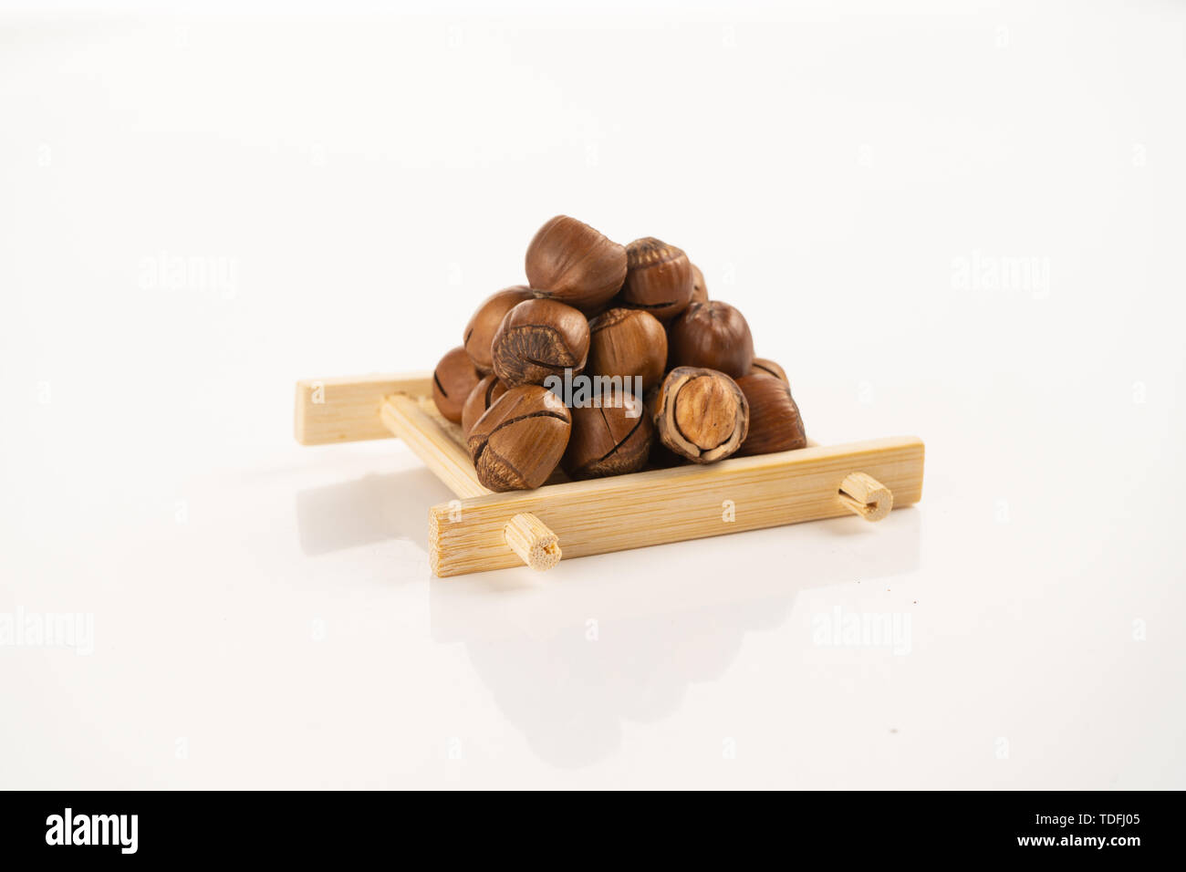 Northeast characteristic open hazelnut Stock Photo - Alamy