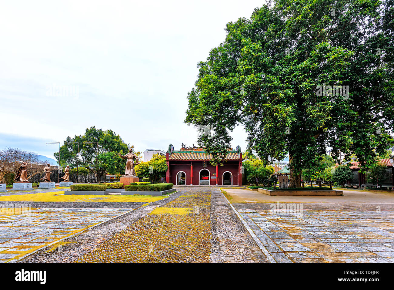 Mengshan, Mei River, night view, West Battery, wind and rain bridge ...