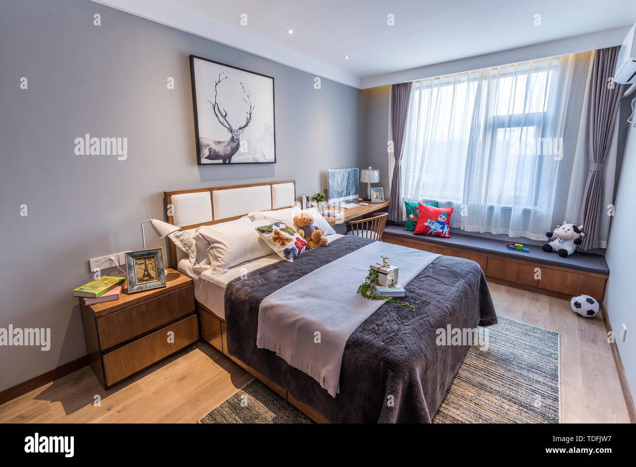 Interior Space Design of Model Room, Decorative Decoration Design Stock ...