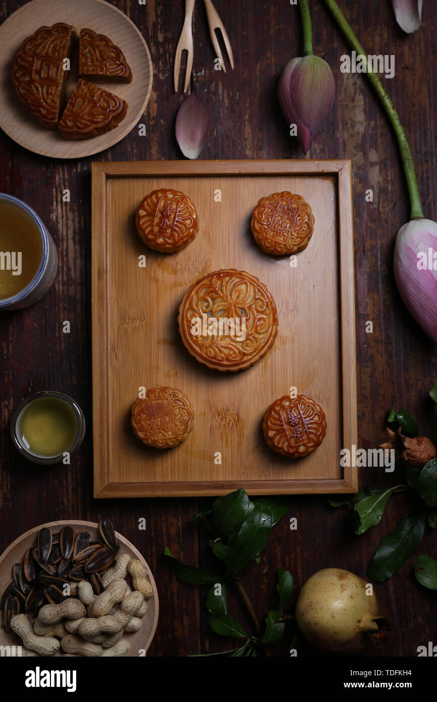 Mid-Autumn Festival moon cakes Stock Photo - Alamy