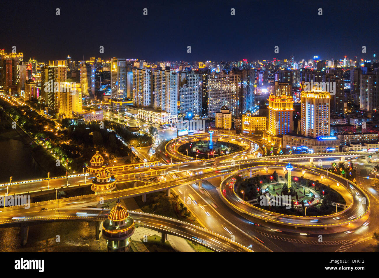Aerial shot of Harbin Highway Bridge Stock Photo - Alamy