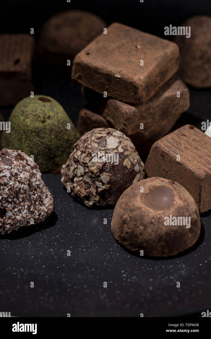 Different flavors of chocolate Stock Photo - Alamy
