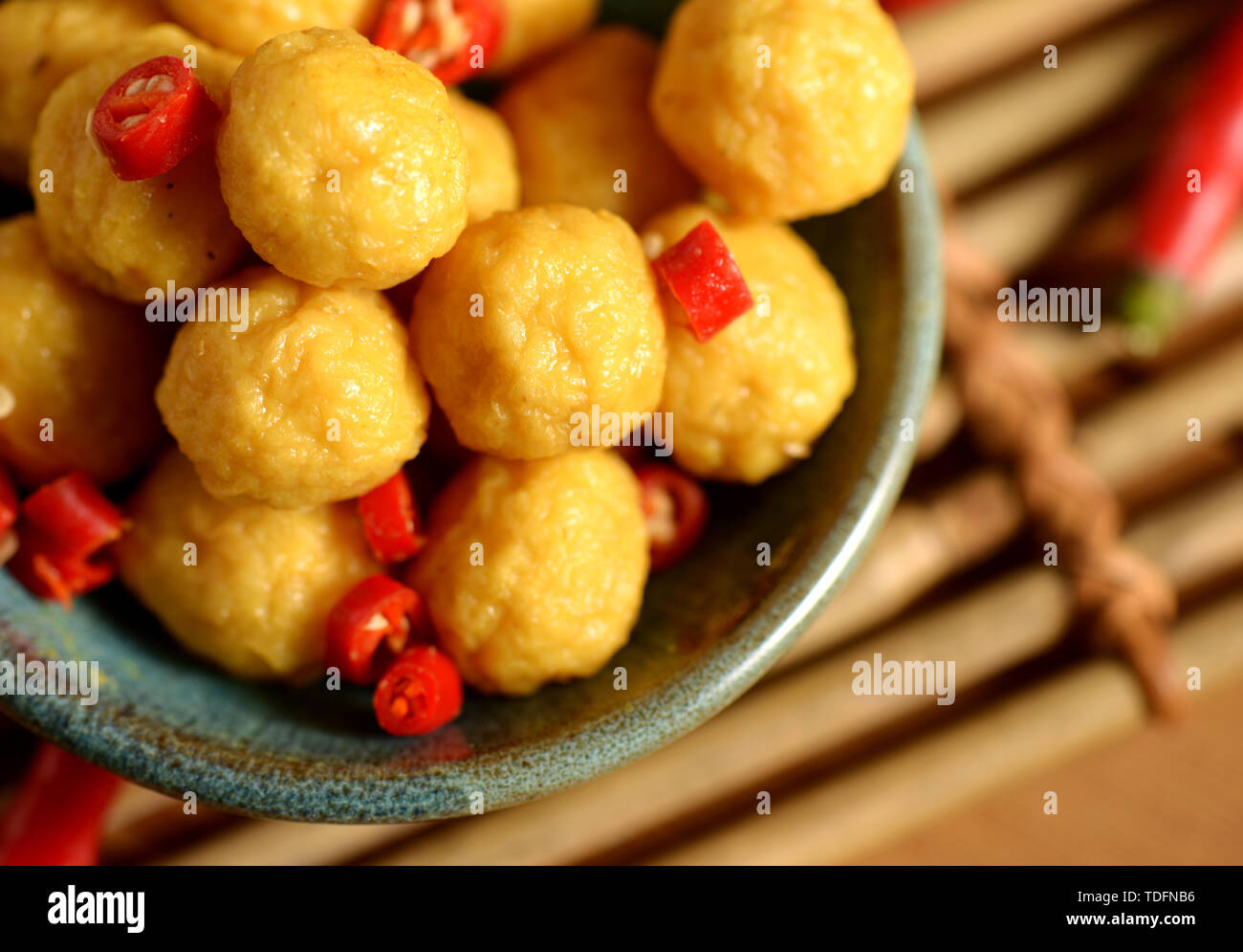 Fish balls spicy fish balls spiced fish balls Stock Photo - Alamy