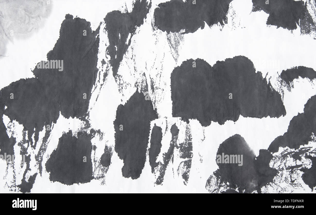 Abstract landscape ink background Stock Photo - Alamy