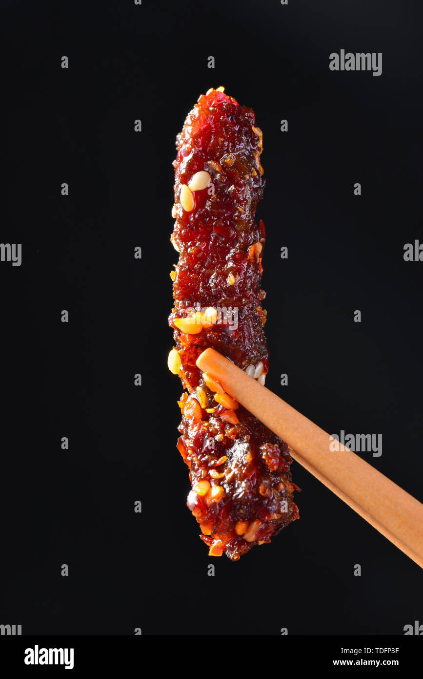 Spicy beef strips Stock Photo - Alamy