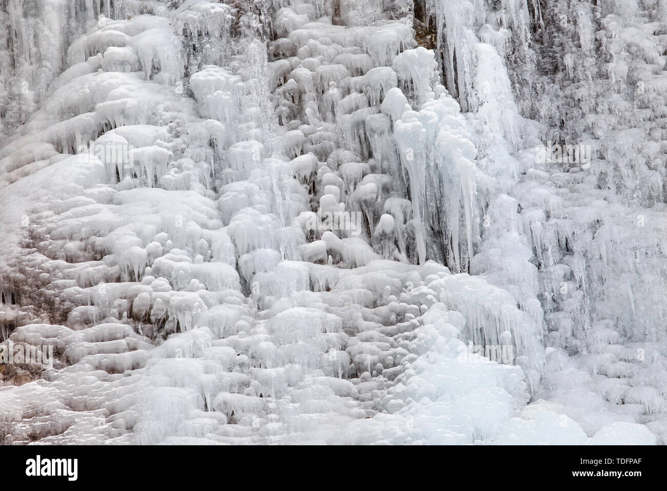 The Strange Landscape of Winter - Ice Hanging Stock Photo - Alamy
