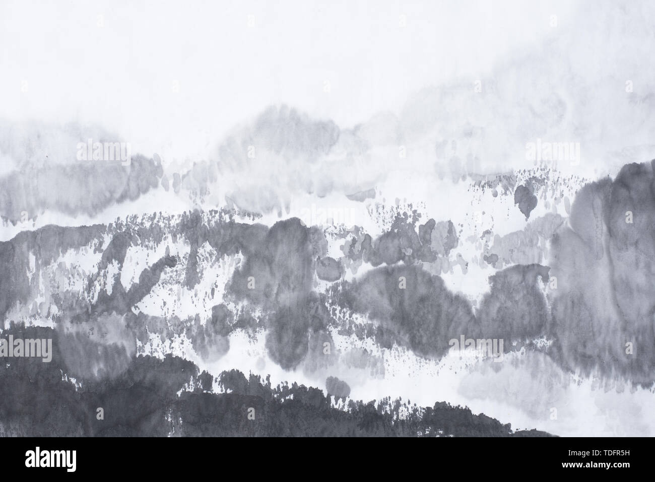 Abstract landscape ink background Stock Photo - Alamy