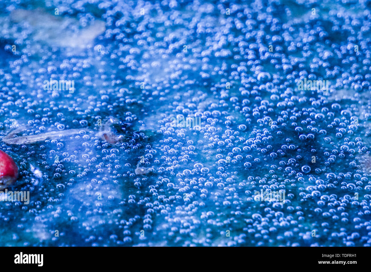 Microscopic, bubbles in water Stock Photo - Alamy