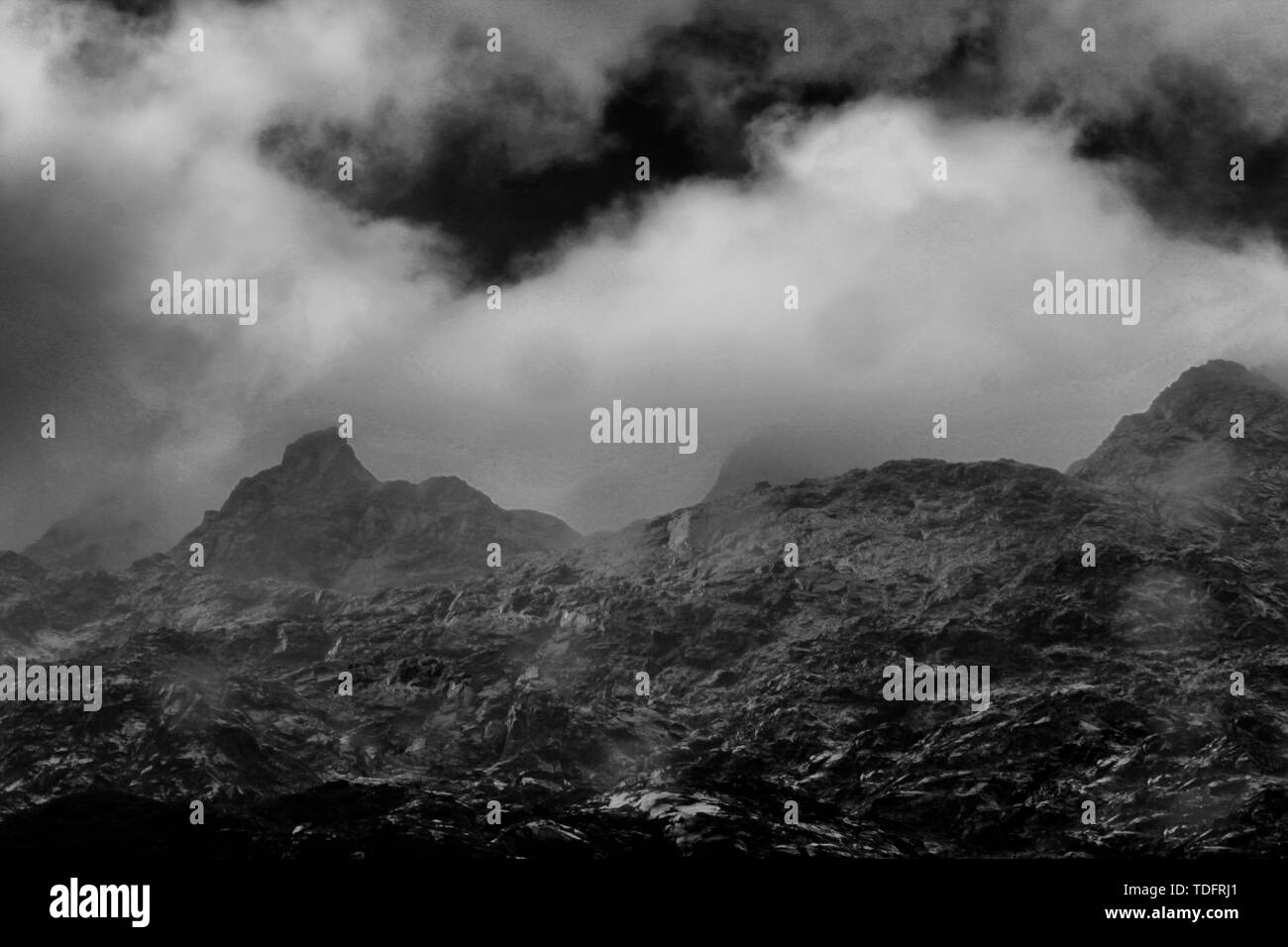 Volcano mist Black and White Stock Photos & Images - Alamy