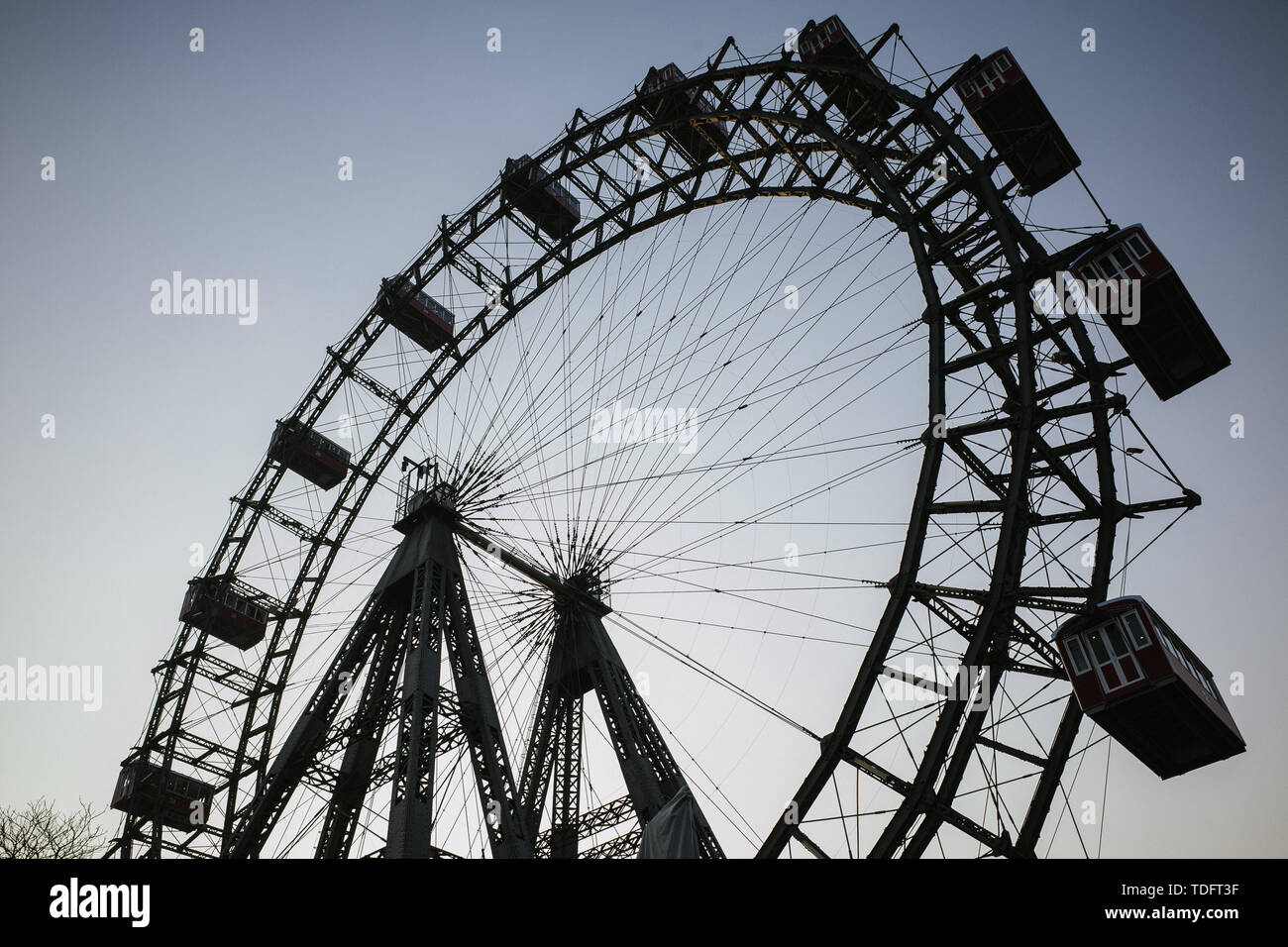 The Wiener Riesenrad, or Riesenrad (Viennese Giant Ferris Wheel) in ...