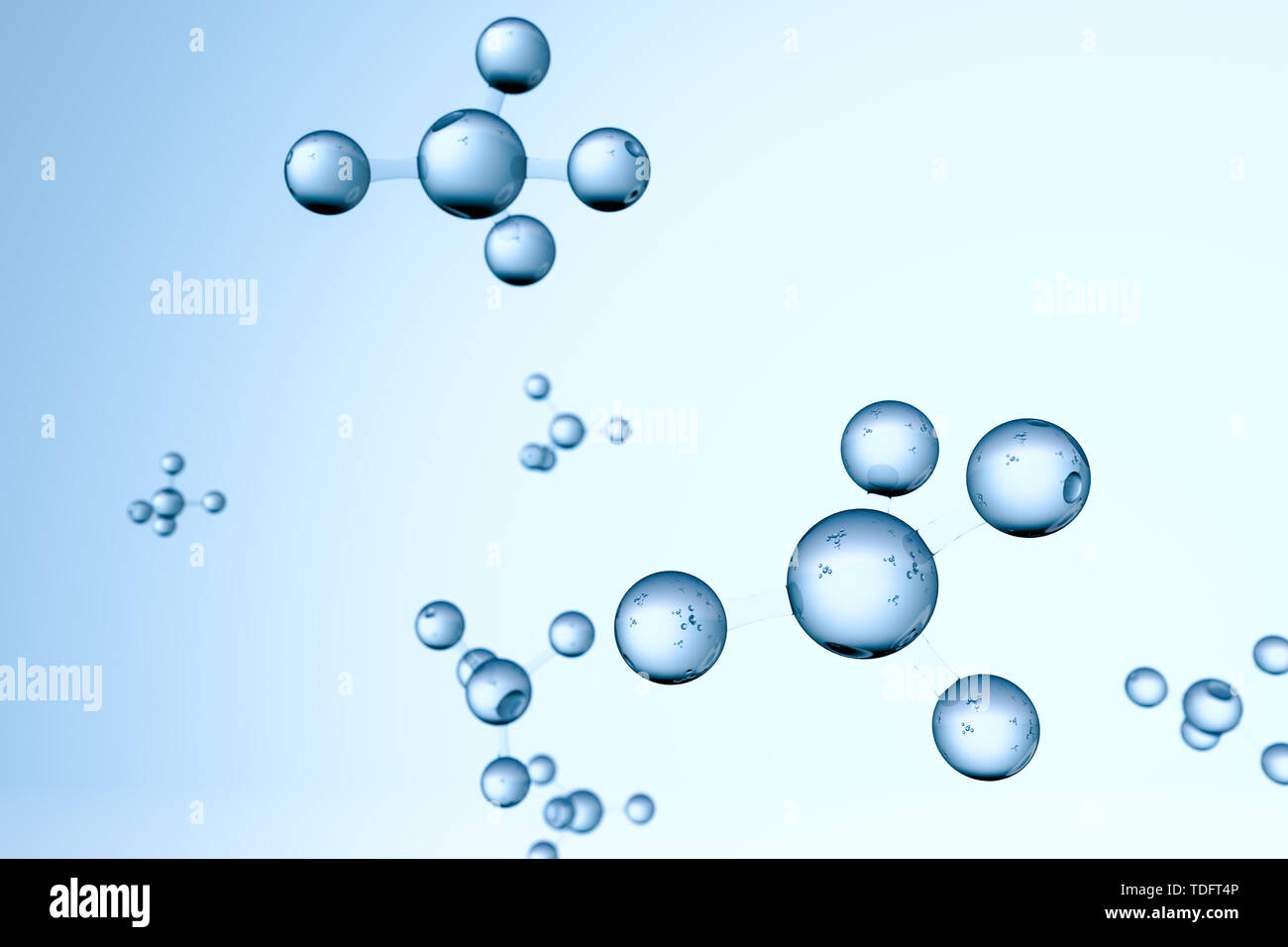 Methane molecule with blue background, 3D rendering Stock Photo - Alamy