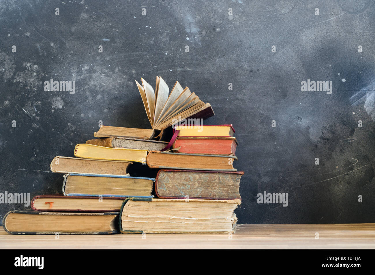 Pile of old books Stock Photo - Alamy