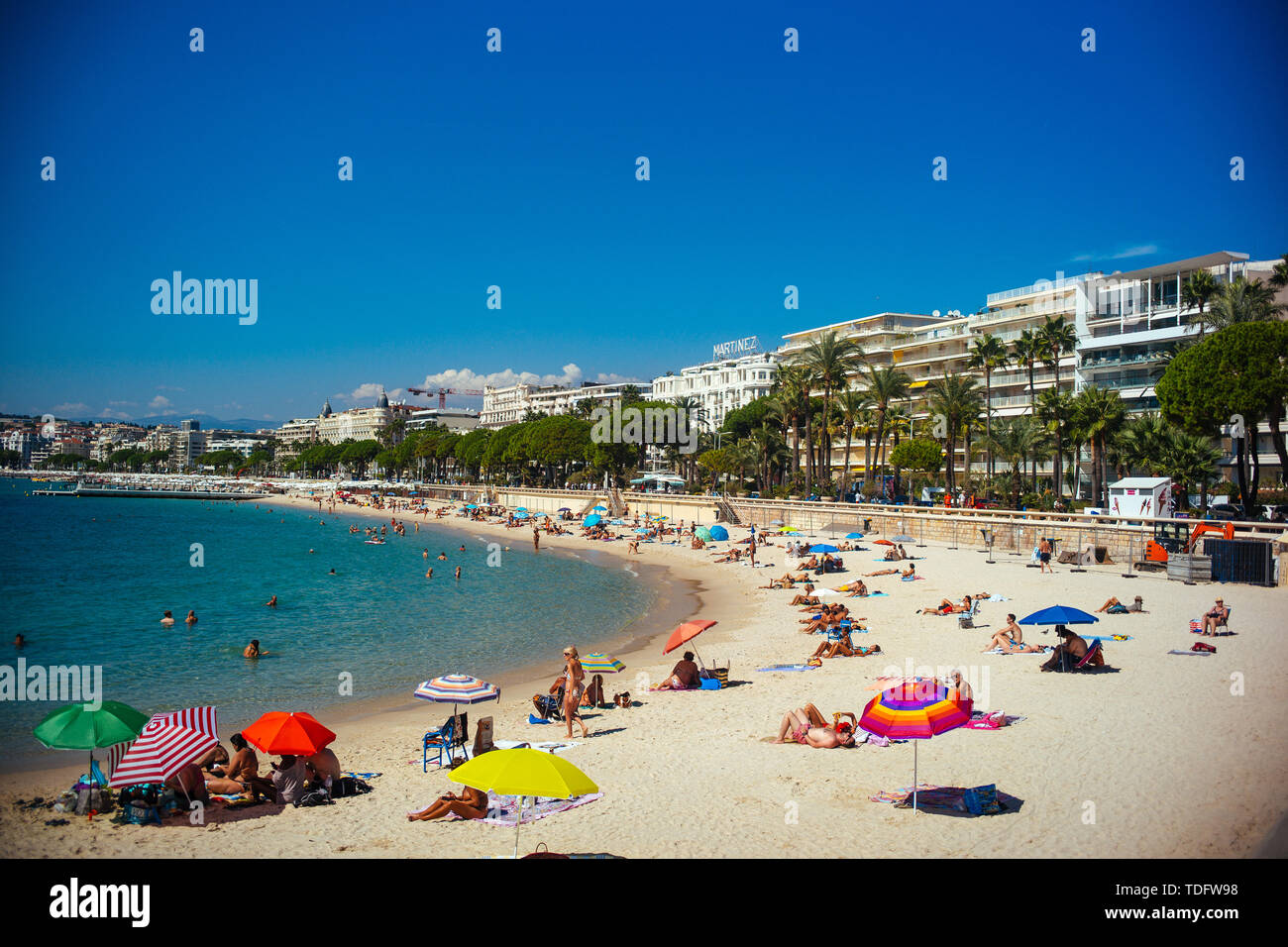 A view along La Croisette Cannes France in summertime Stock Photo - Alamy