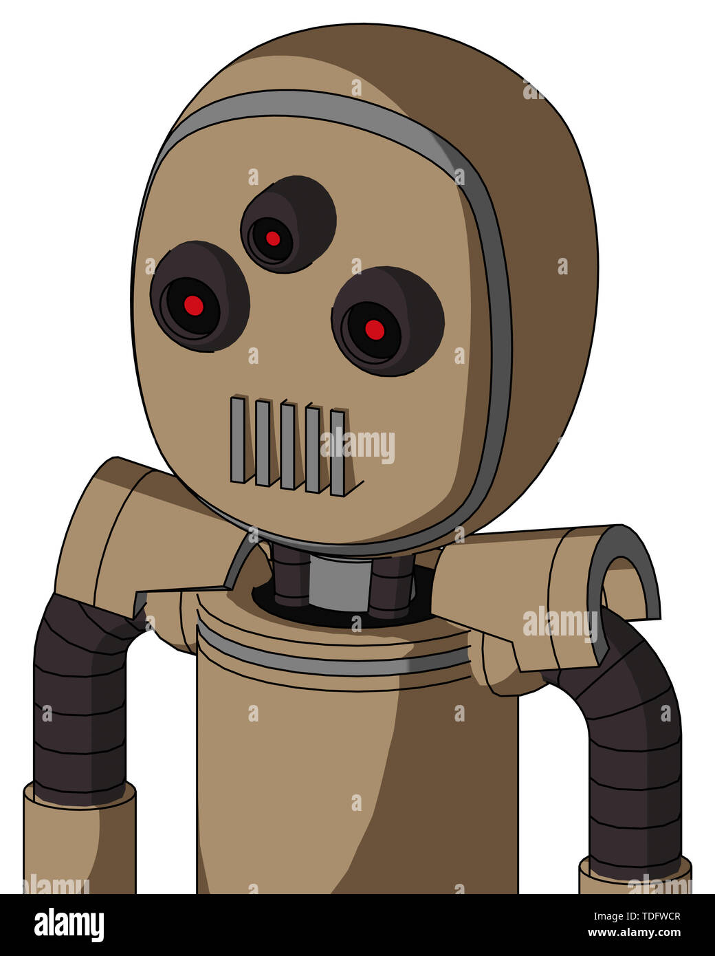 Portrait style cardboard automaton with bubble head and vent mouth and ...