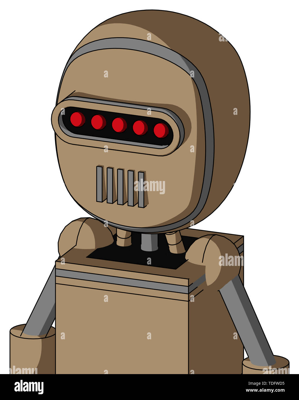Portrait style cardboard automaton with bubble head and vent mouth and ...