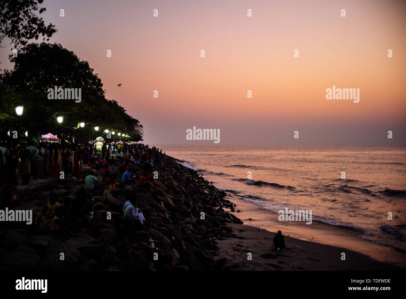 Sunset in Fort Kochi, Kerala, India Stock Photo - Alamy