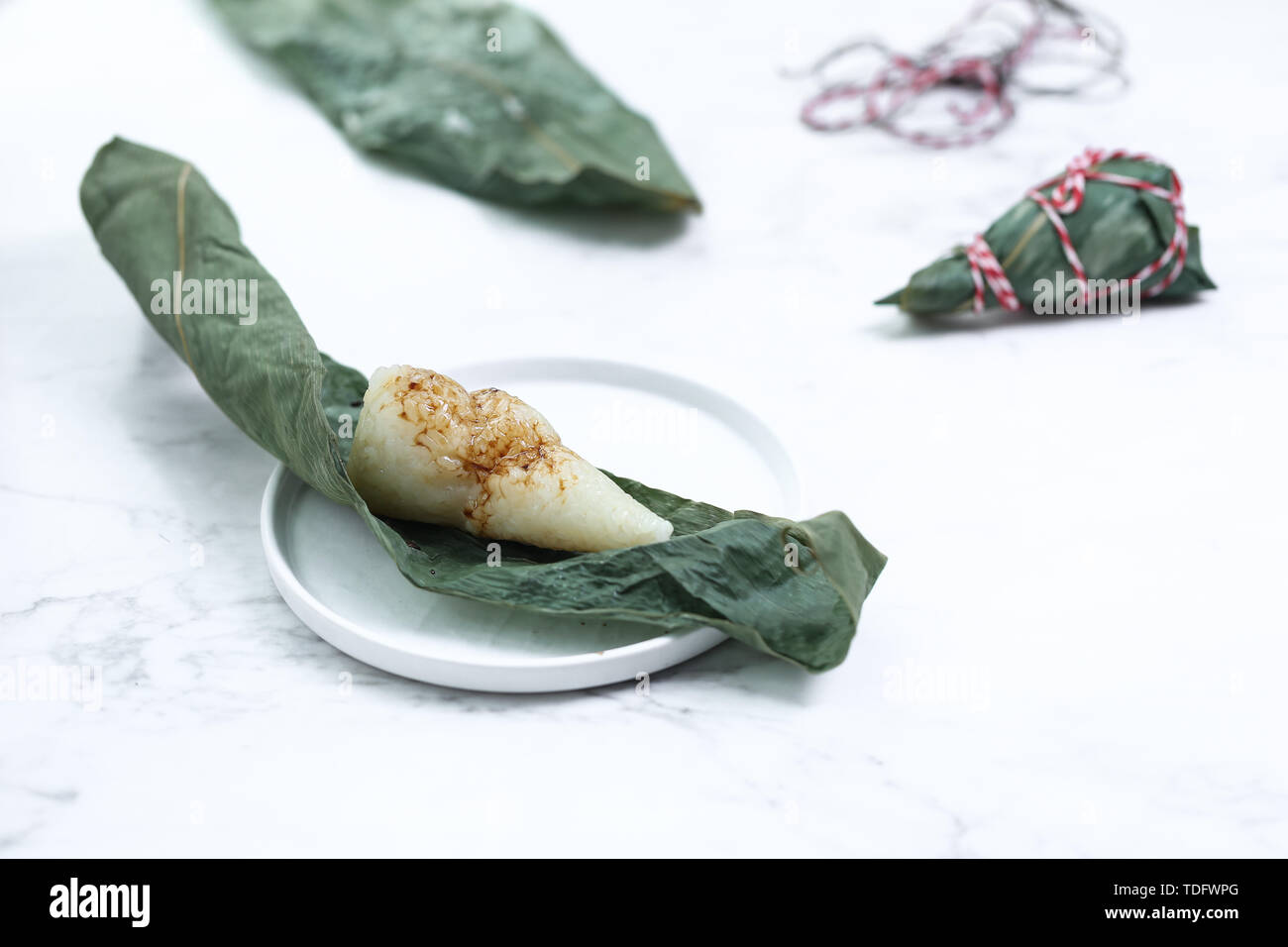 Handmade white rice dumplings with brown sugar sugar water Stock Photo ...