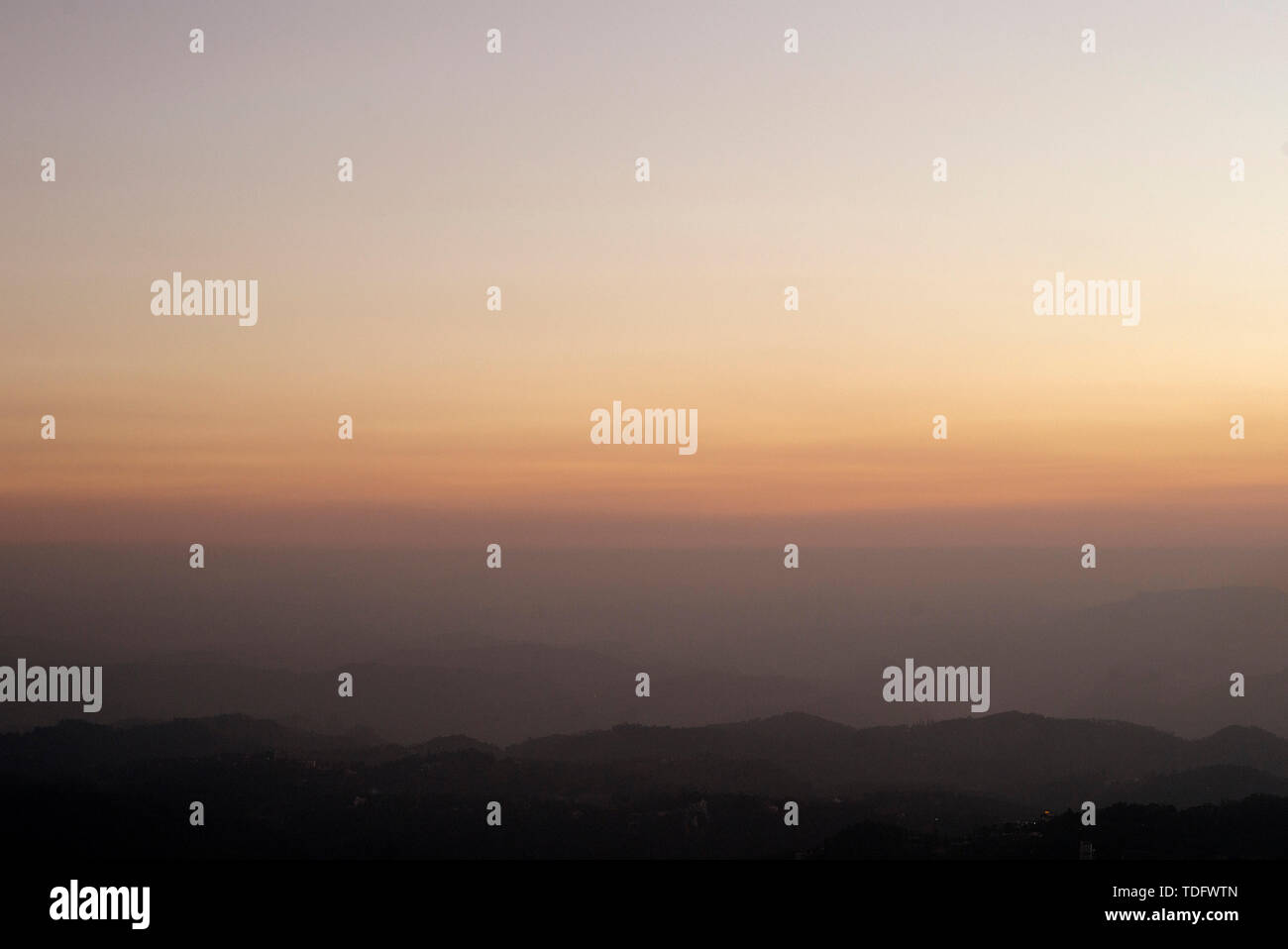 Sunset over the tea plantations of Munnar in Kerala, India Stock Photo ...