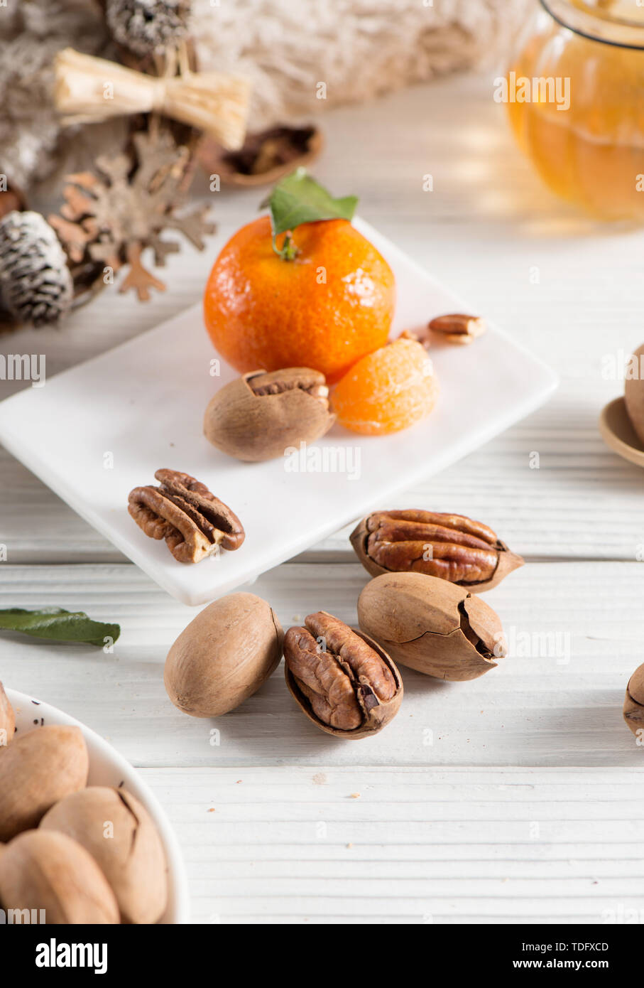 Dried fruit, nuts, blue root fruit Stock Photo - Alamy
