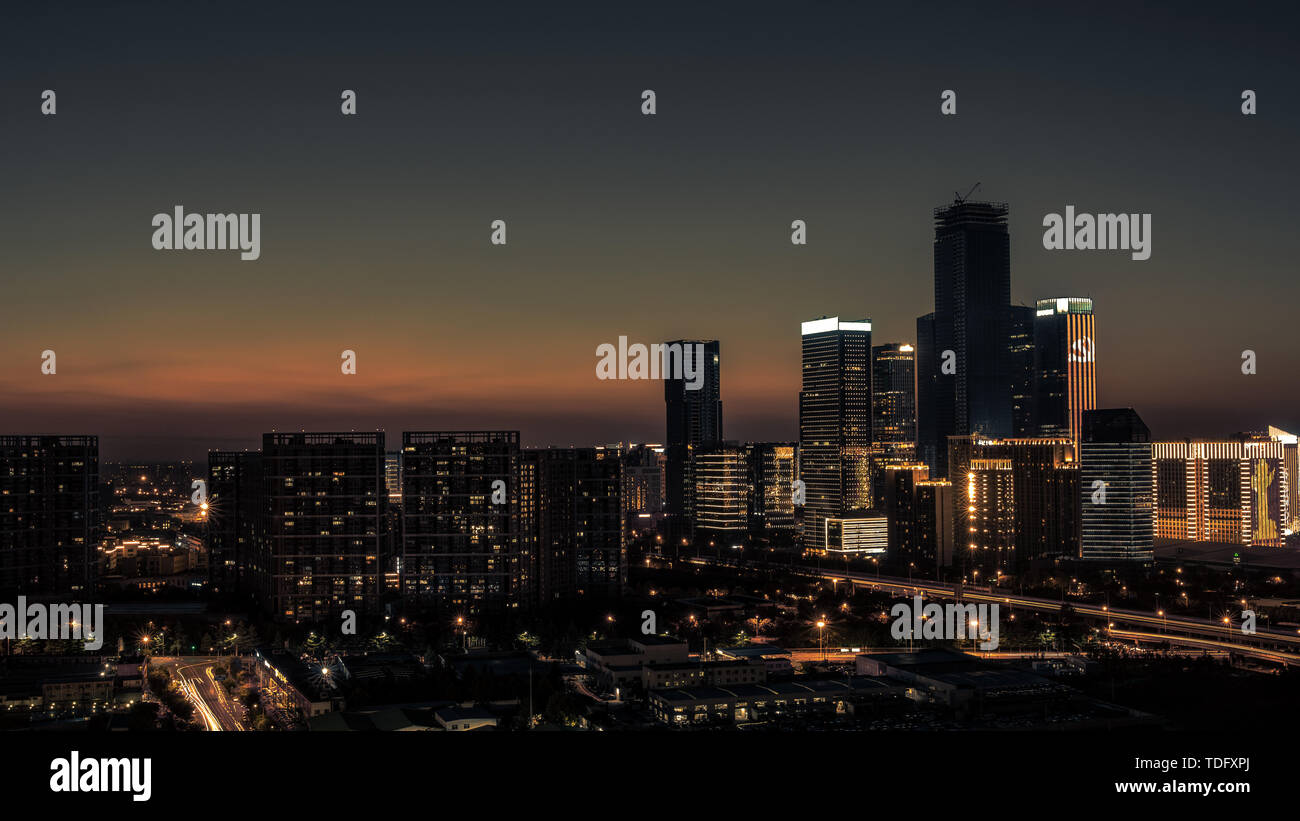 City Night Scene Stock Photo - Alamy