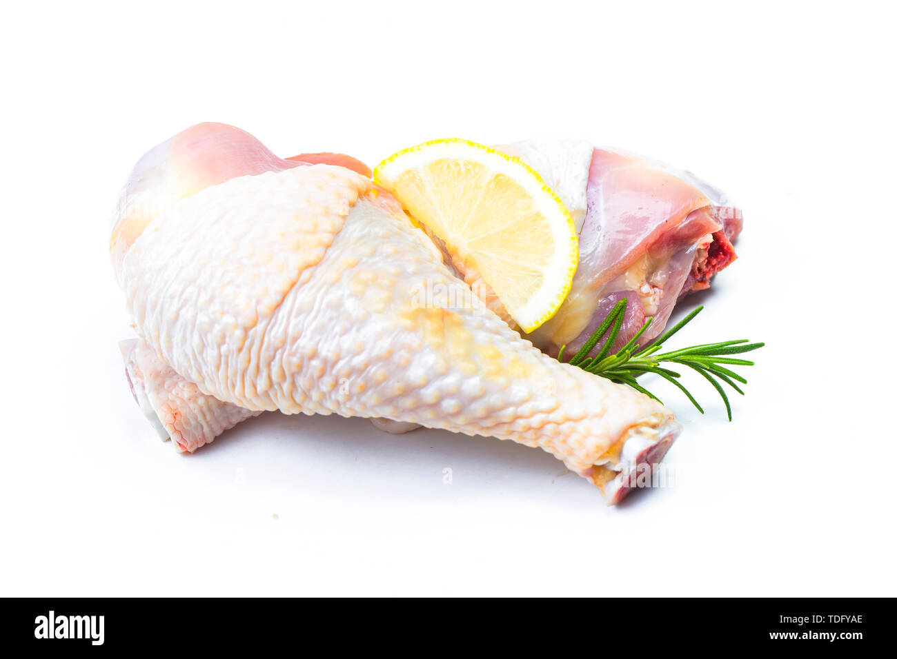 One raw chicken drumstick hi-res stock photography and images - Alamy