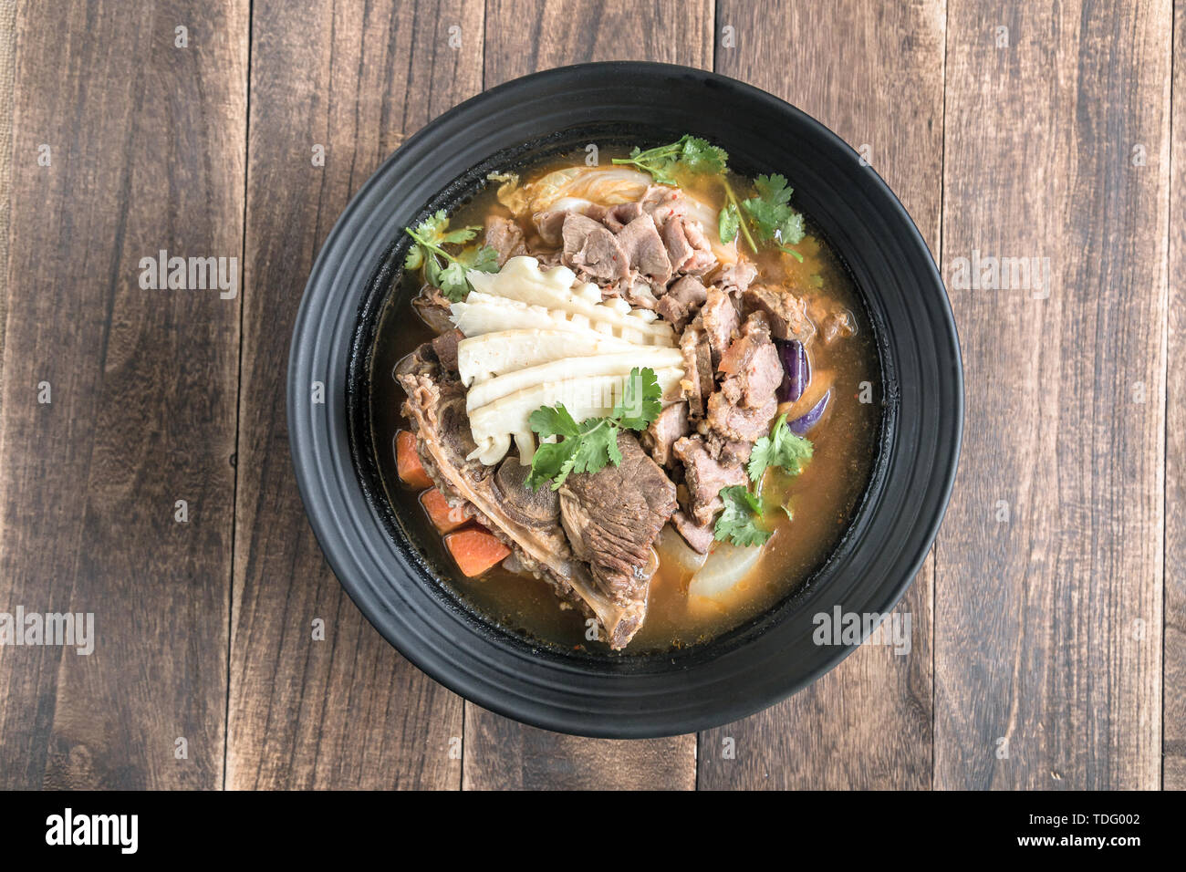 Beef broth soup Stock Photo - Alamy