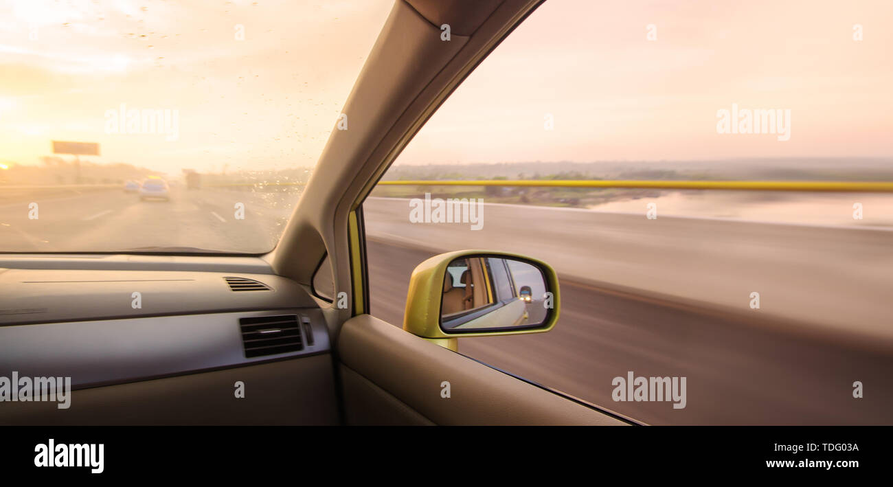 The interior of the car looks out Stock Photo - Alamy