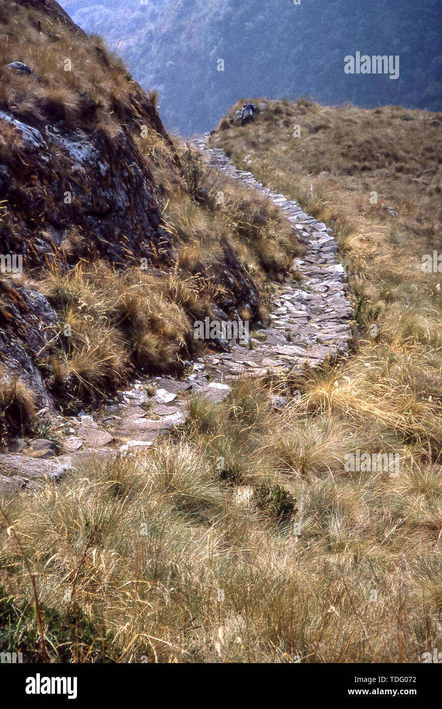 Old inca stone path machu picchu road hi-res stock photography and ...