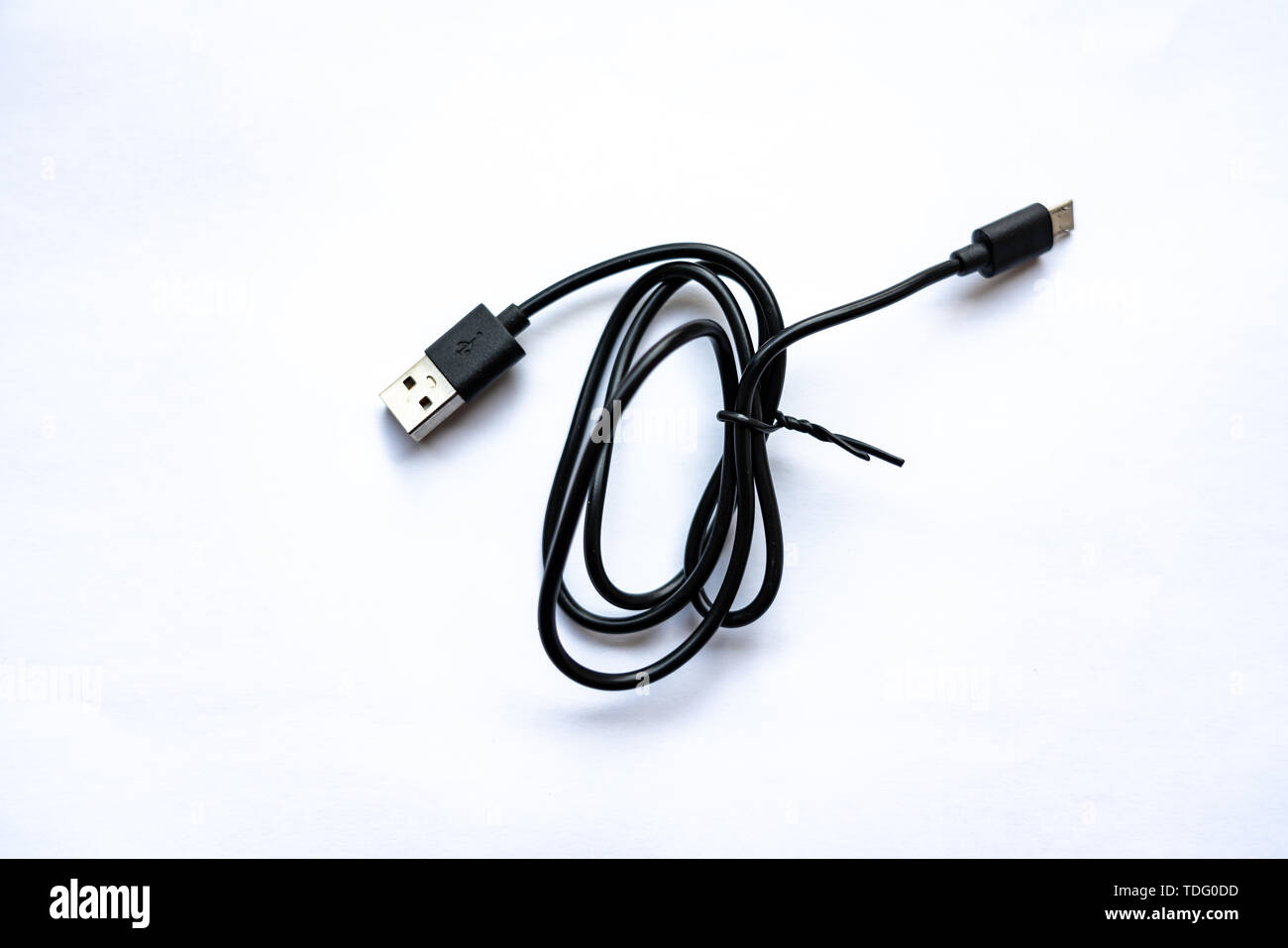 Black data wire plug Stock Photo - Alamy